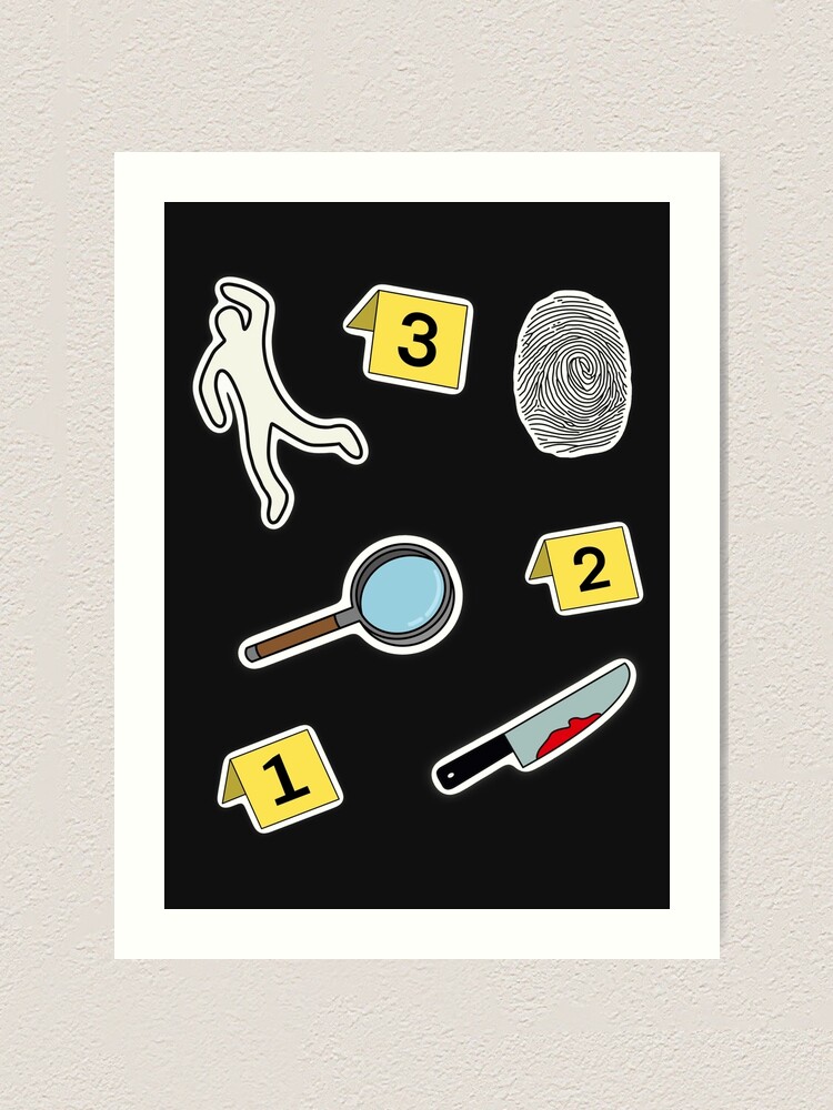 "True Crime Fan Sticker Pack" Art Print for Sale by diegocasbor | Redbubble