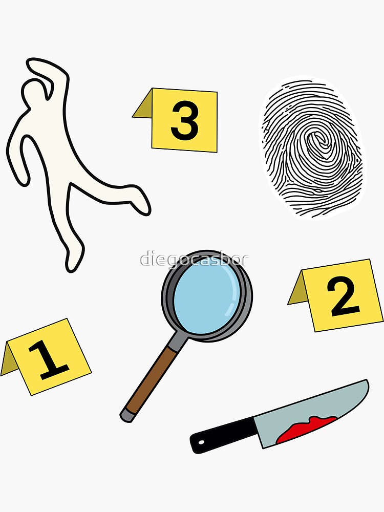 "True Crime Fan Sticker Pack" Sticker for Sale by diegocasbor | Redbubble