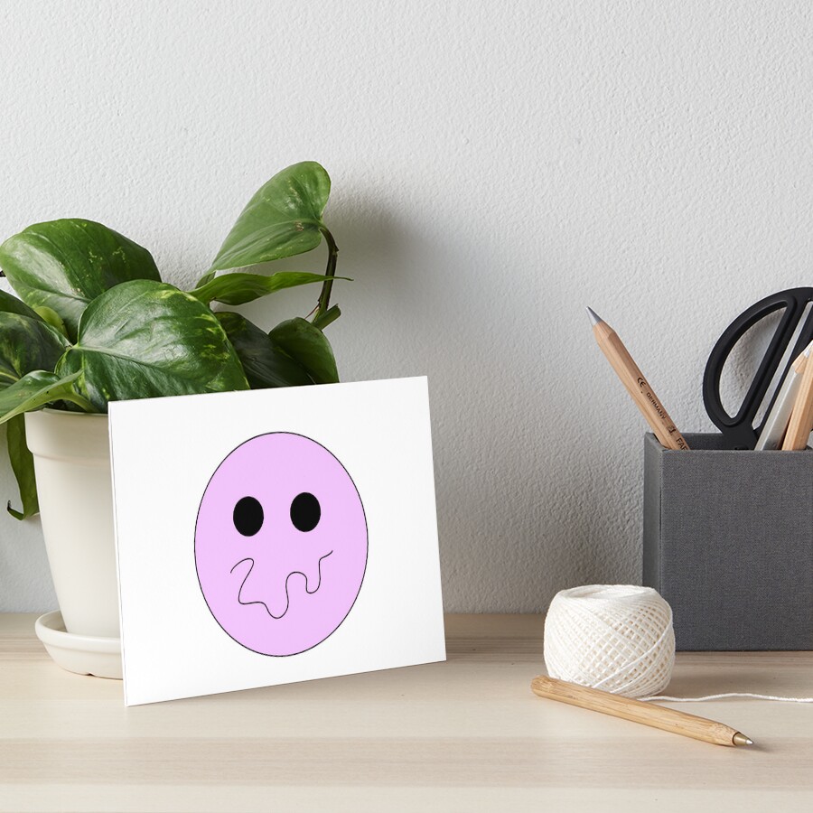 "Wiggly smiley face" Art Board Print by cloudlagoon | Redbubble