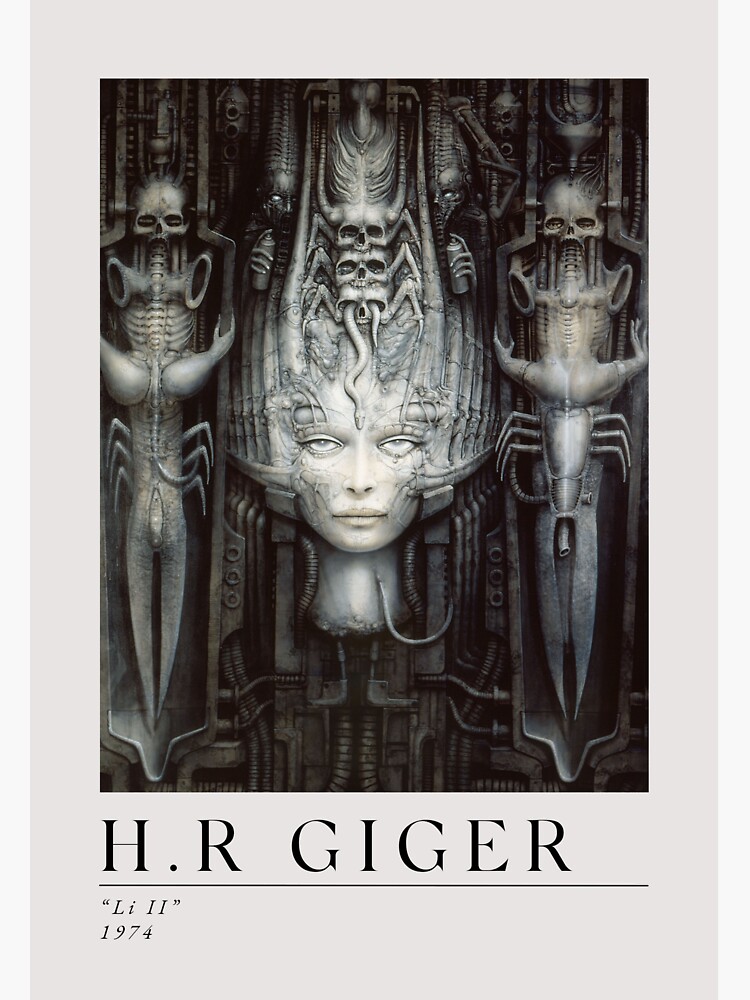 "H.R Giger Li II Print " Sticker for Sale by joneajackis | Redbubble