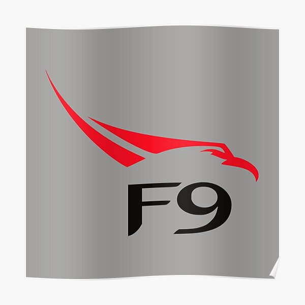 "SpaceX Falcon 9 Logo" Poster by trendistudio | Redbubble