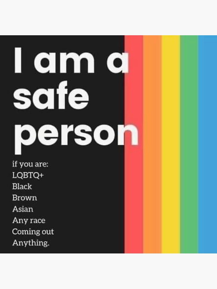 "I Am A Safe Person" Sticker for Sale by DesignsbyAW | Redbubble