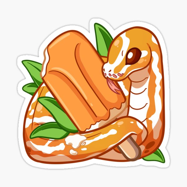 "Orange Dreamsicle Ball Python" Sticker for Sale by Katiefrog217 ...