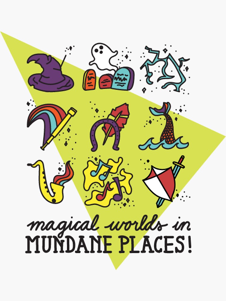 "Magical Worlds Logo" Sticker for Sale by HATC | Redbubble