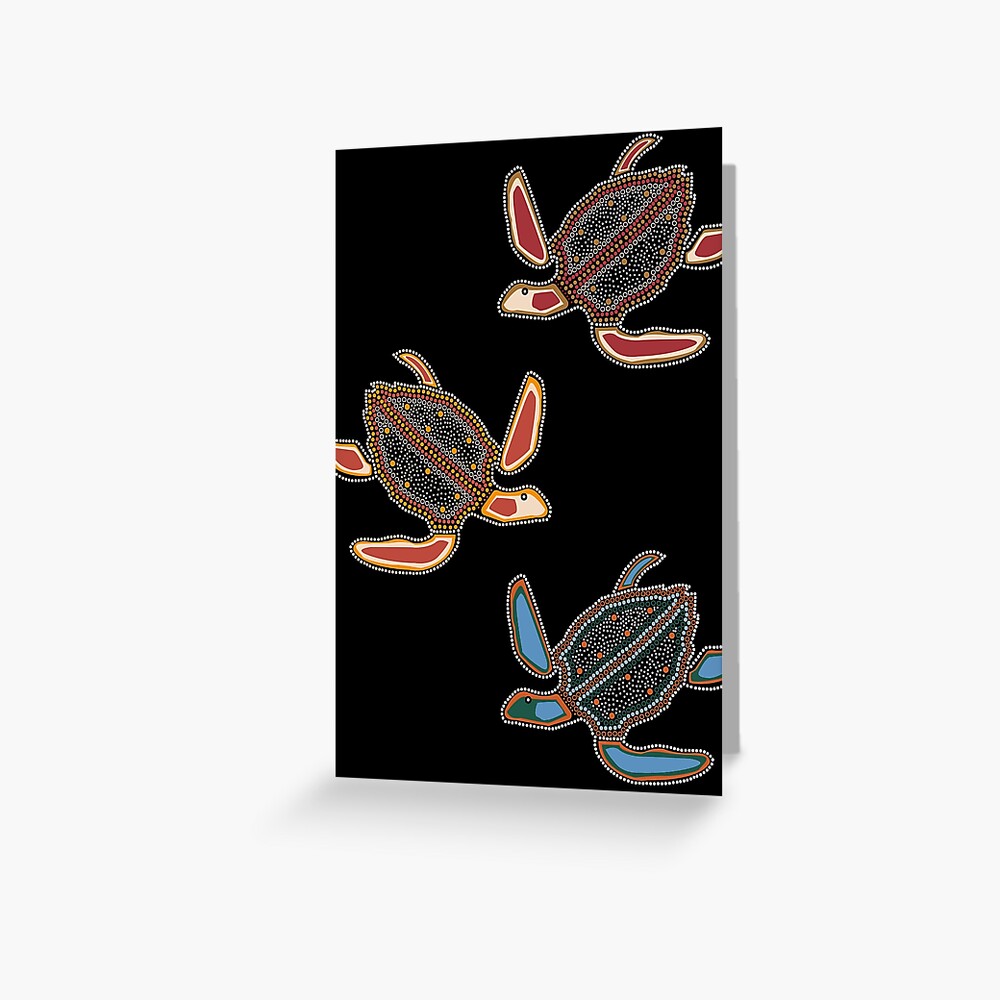 "Turtles - australian aboriginal art" Greeting Card by Z-maja | Redbubble