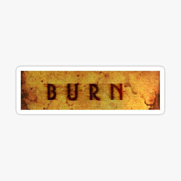 "Burn Paper" Sticker by Igasu | Redbubble
