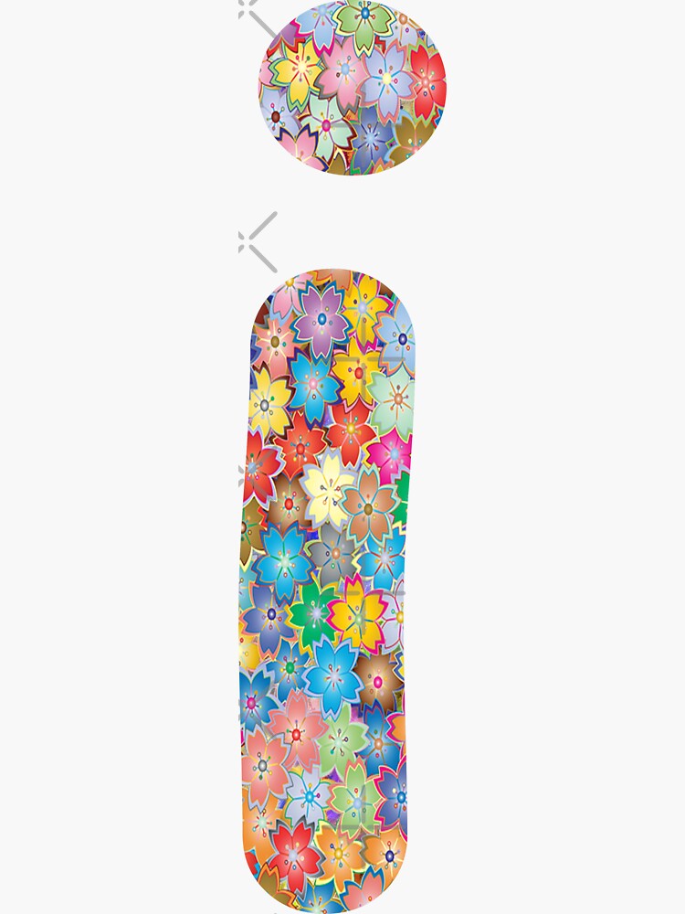 "Letter i Lower Case Alphabet i Colorful Flowers Gift" Sticker for Sale ...