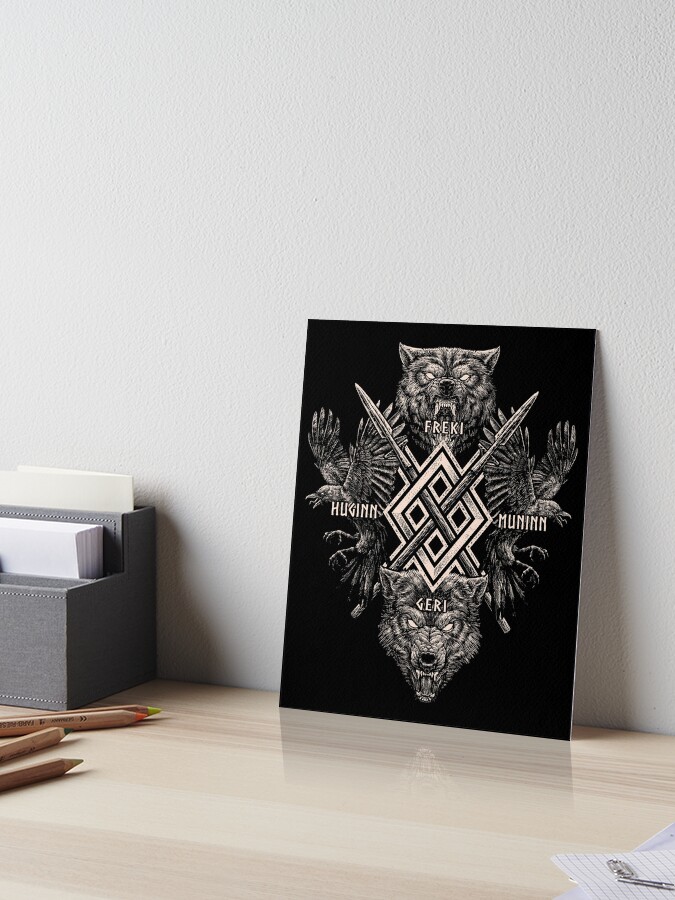 "Viking Wolf Raven of Odin Geri Freki Huginn Muninn Gungnir Norse ...