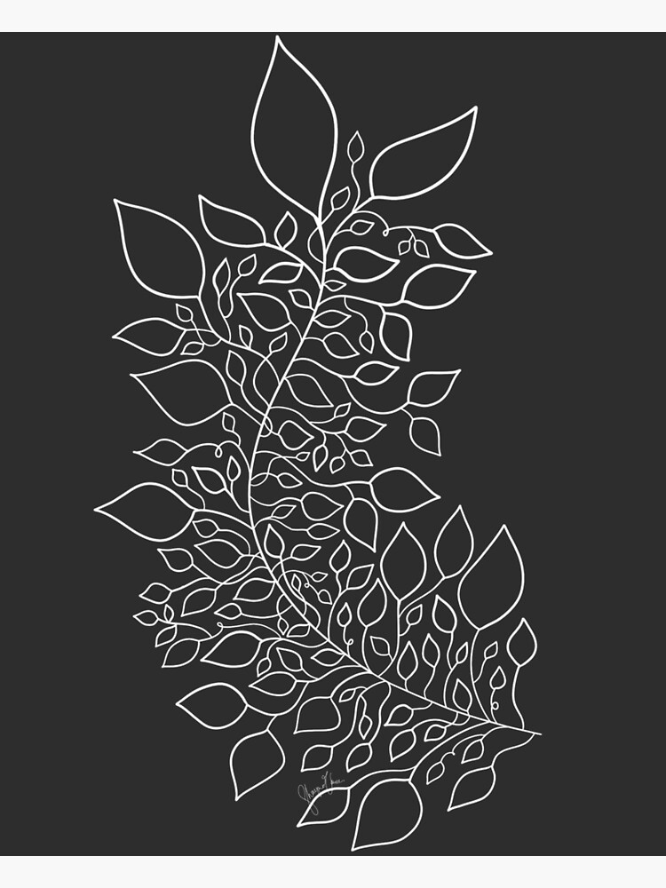 "Greenery Strand Outline" Art Print by escape-pod-art | Redbubble