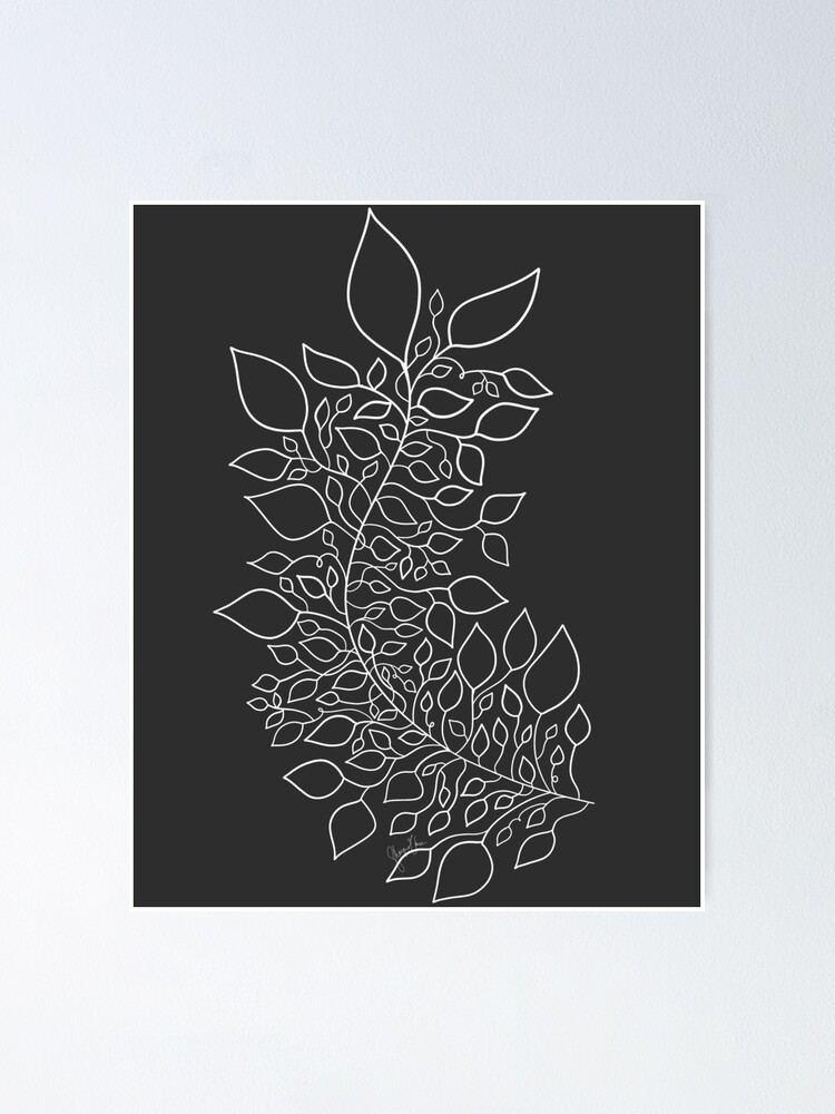 "Greenery Strand Outline" Poster by escape-pod-art | Redbubble