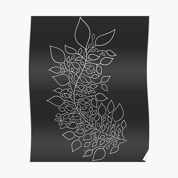 "Greenery Strand Outline" Poster by escape-pod-art | Redbubble