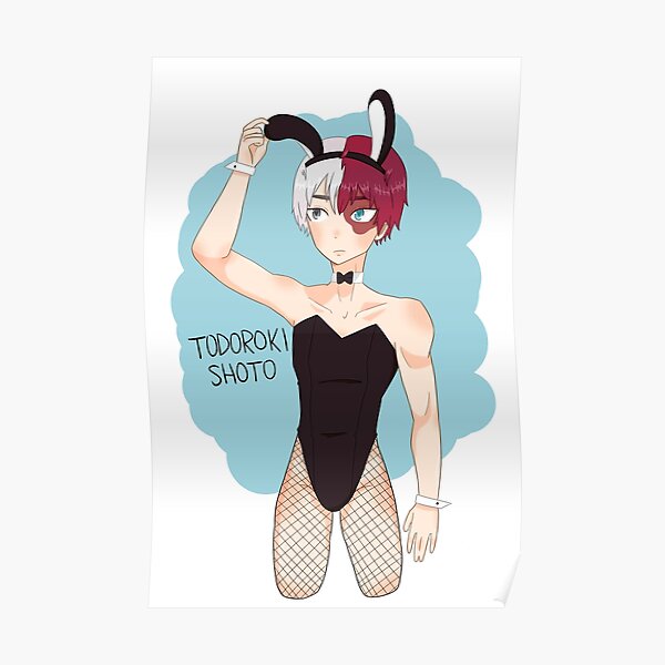 "Bunny Suit Todoroki Shoto " Poster by cateallia | Redbubble
