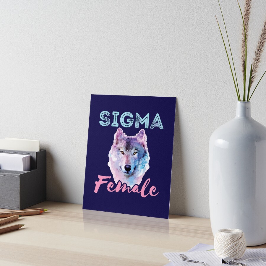 "Sigma Female Loner Wolf Lone Funny Meme" Art Board Print for Sale by ...