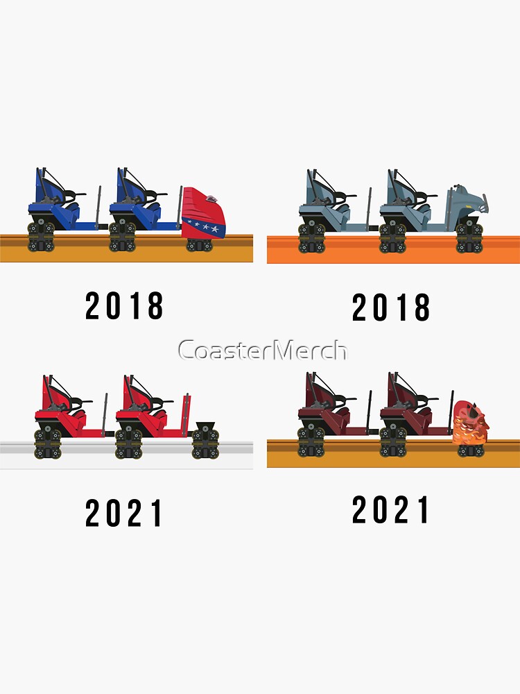 "RMC Raptor Coaster Cars Design" Sticker for Sale by CoasterMerch ...