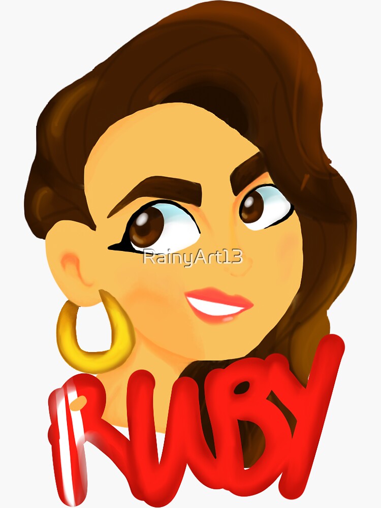 "Boardwalk Ruby" Sticker by RainyArt13 | Redbubble