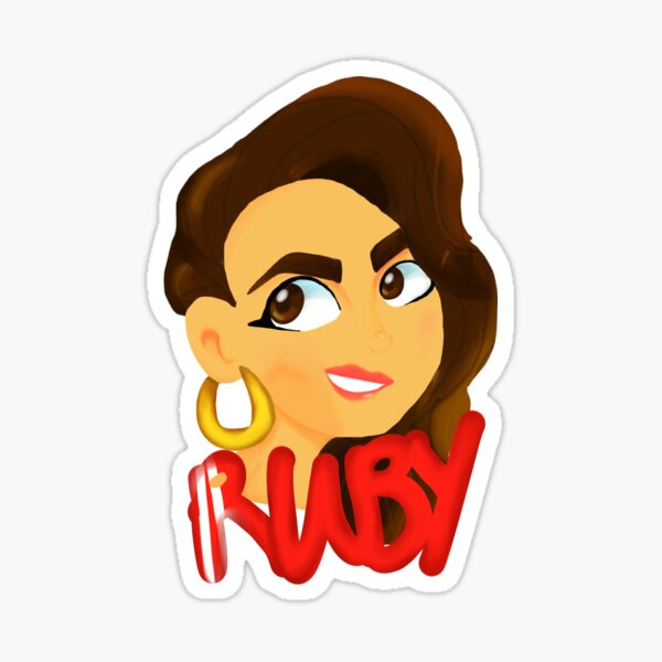 "Boardwalk Ruby" Sticker by RainyArt13 | Redbubble