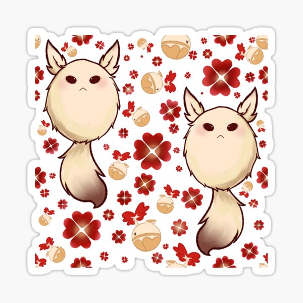 "Klee's Dodoco and Flower Bomb pattern Genshin Impact" Sticker by ...