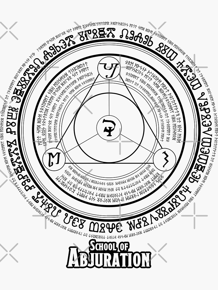 "School of Abjuration Logo" Sticker for Sale by LoukoCollectibl | Redbubble