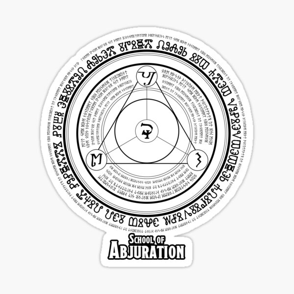 "School of Abjuration Logo" Sticker for Sale by LoukoCollectibl | Redbubble