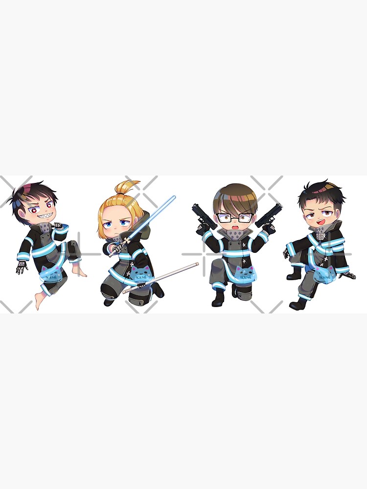 "fire force sticker pack" Art Print for Sale by Akledo | Redbubble
