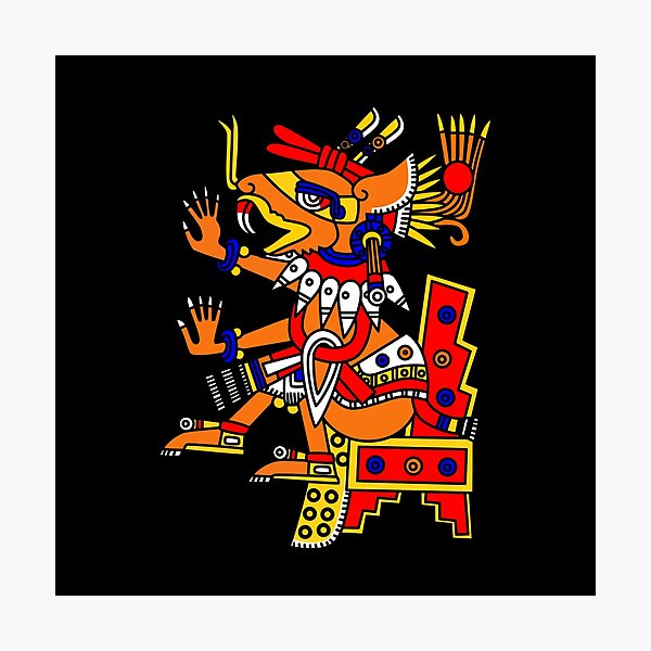 "Aztec Deity Huehuecoyotl "very old", Codex Borgia." Photographic Print ...