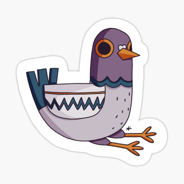 "Sitting pigeon" Sticker for Sale by EmpressIguana | Redbubble