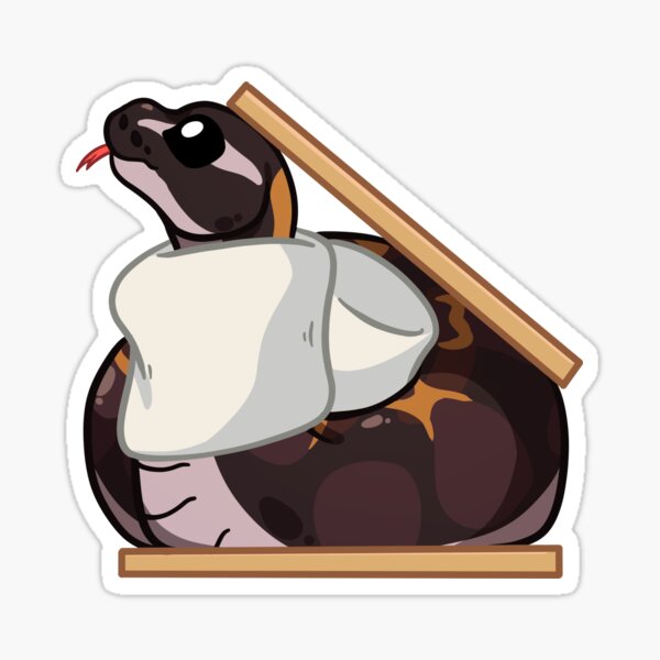 "S'mores Ball Python" Sticker for Sale by Katiefrog217 | Redbubble