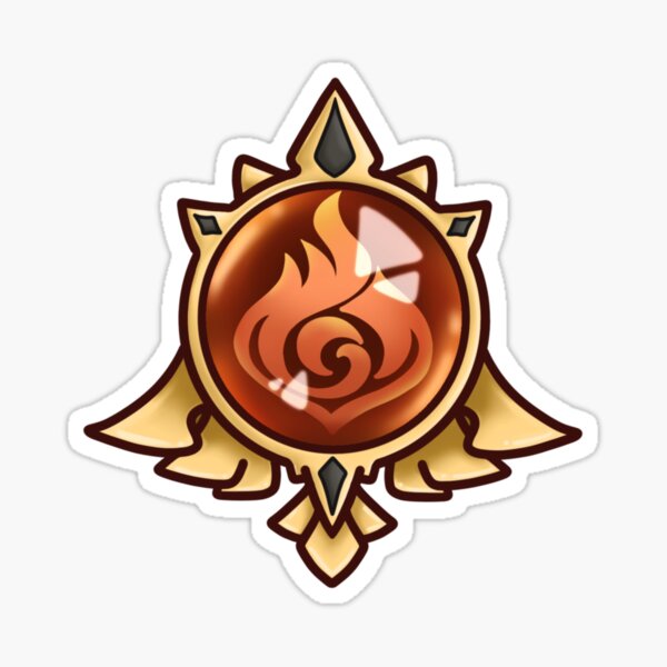 "Pyro Vision of Mondstadt" Sticker for Sale by Vividly-Vivian | Redbubble