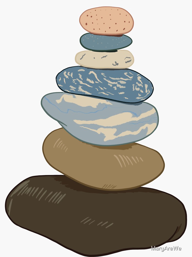 "Beach Cairn (Rock Stack)" Sticker for Sale by MaryAreWe | Redbubble