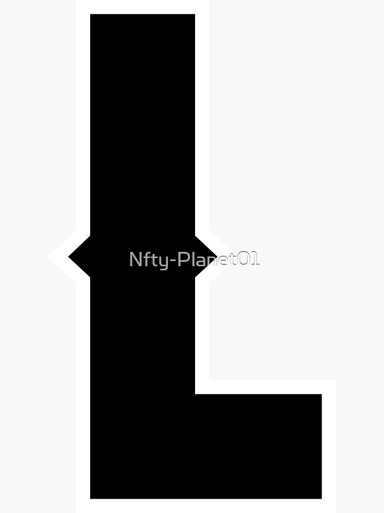 Pegatina for Sale con la obra «Letra L Inicial» de Nfty-Planet01 ...