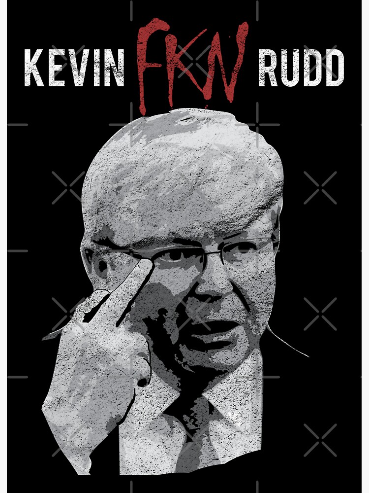"Kevin FKN Rudd (Worn Look)" Sticker for Sale by politicalamity | Redbubble