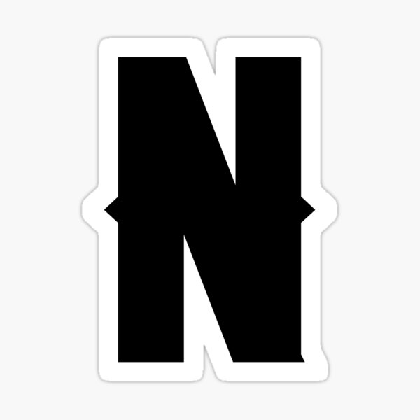 "Letter N Initial" Sticker for Sale by Nfty-Planet01 | Redbubble