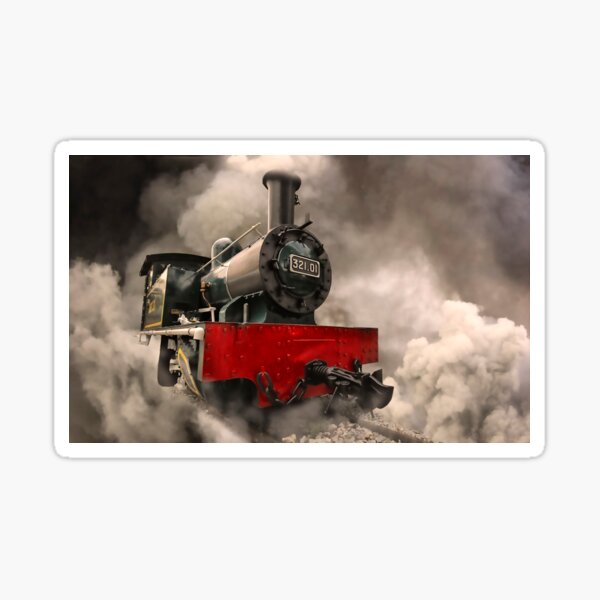 "Steam Engine" Sticker by Charuhas | Redbubble