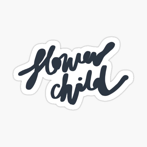 "Flower Child" Sticker by karidubin | Redbubble