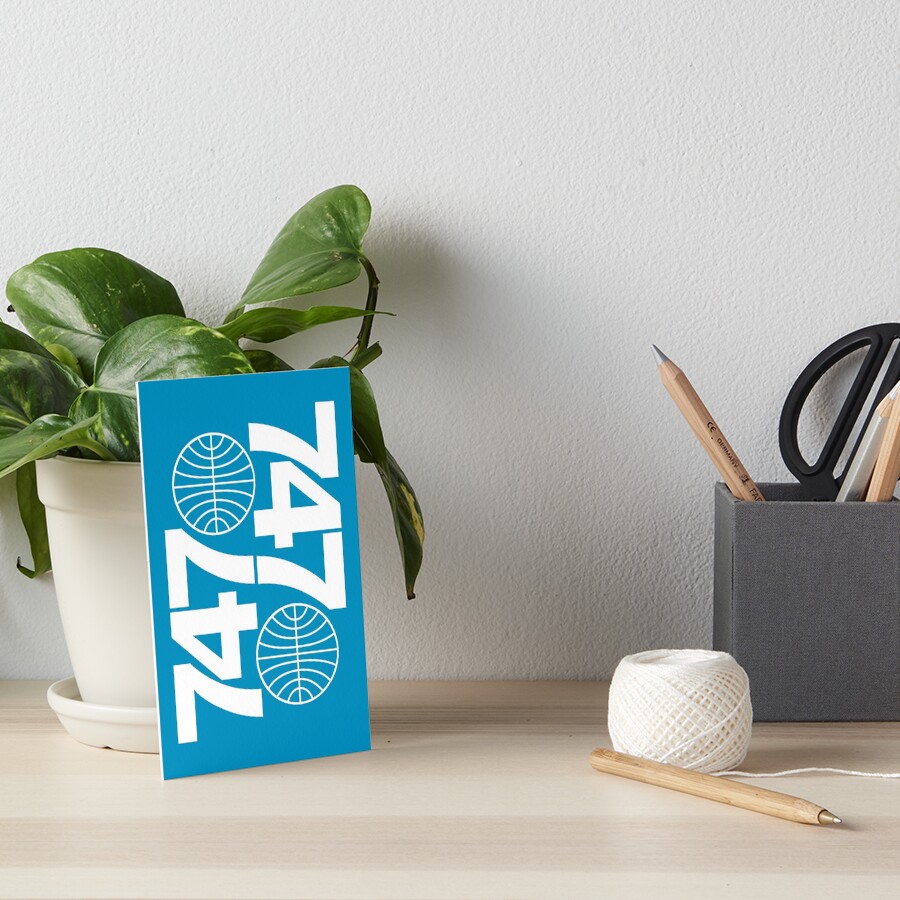 "Pan Am 747 | Pan American Retro Design " Art Board Print by ...