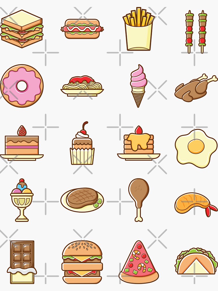 "Yummy Food" Sticker by ghinan | Redbubble