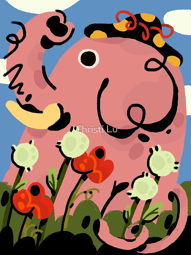 "Elephant in the Garden" Poster for Sale by christisocool | Redbubble