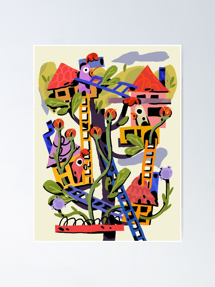 "Tree House" Poster for Sale by christisocool | Redbubble