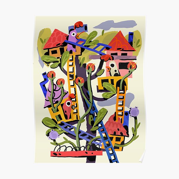 "Tree House" Poster for Sale by christisocool | Redbubble