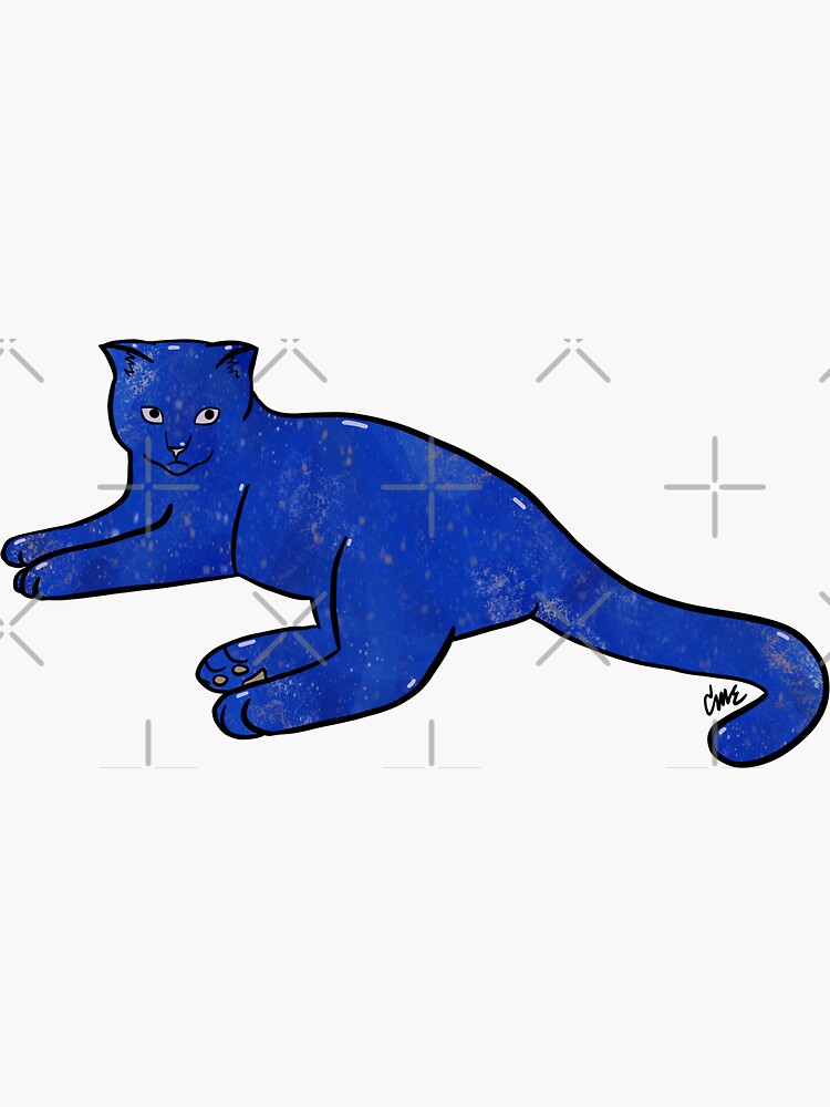 "Lapis Lazuli Cat" Sticker for Sale by cmecreateart | Redbubble