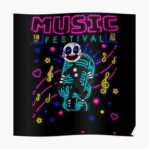 "FNAF Musical Adventure Puppet " Poster by SparKeyie92nc | Redbubble