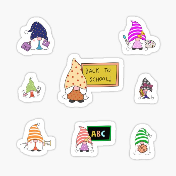 "Back to School Designs Gnomes" Sticker for Sale by CoLoRLifeDesign ...
