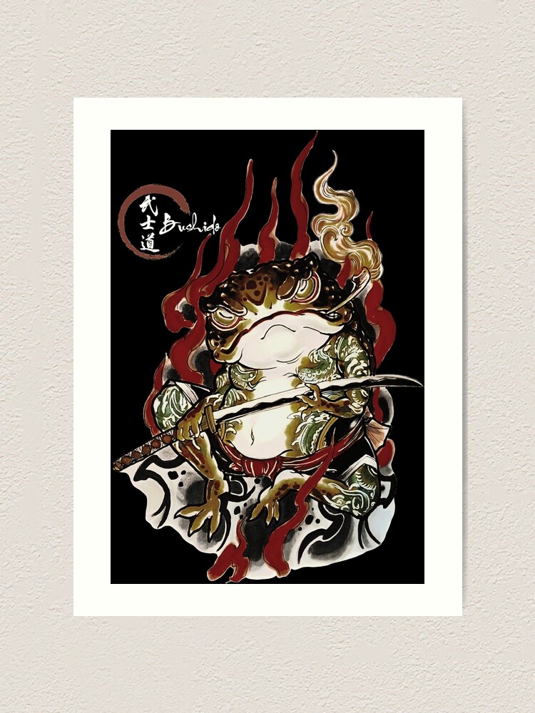 "Bushido Way:Samurai toad tattoo The Mythological Creatures Ronin" Art ...