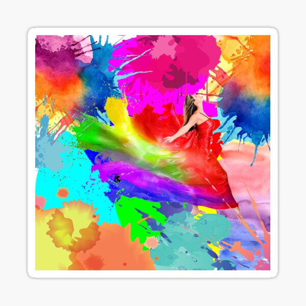 "women in color splash" Sticker for Sale by edleon | Redbubble