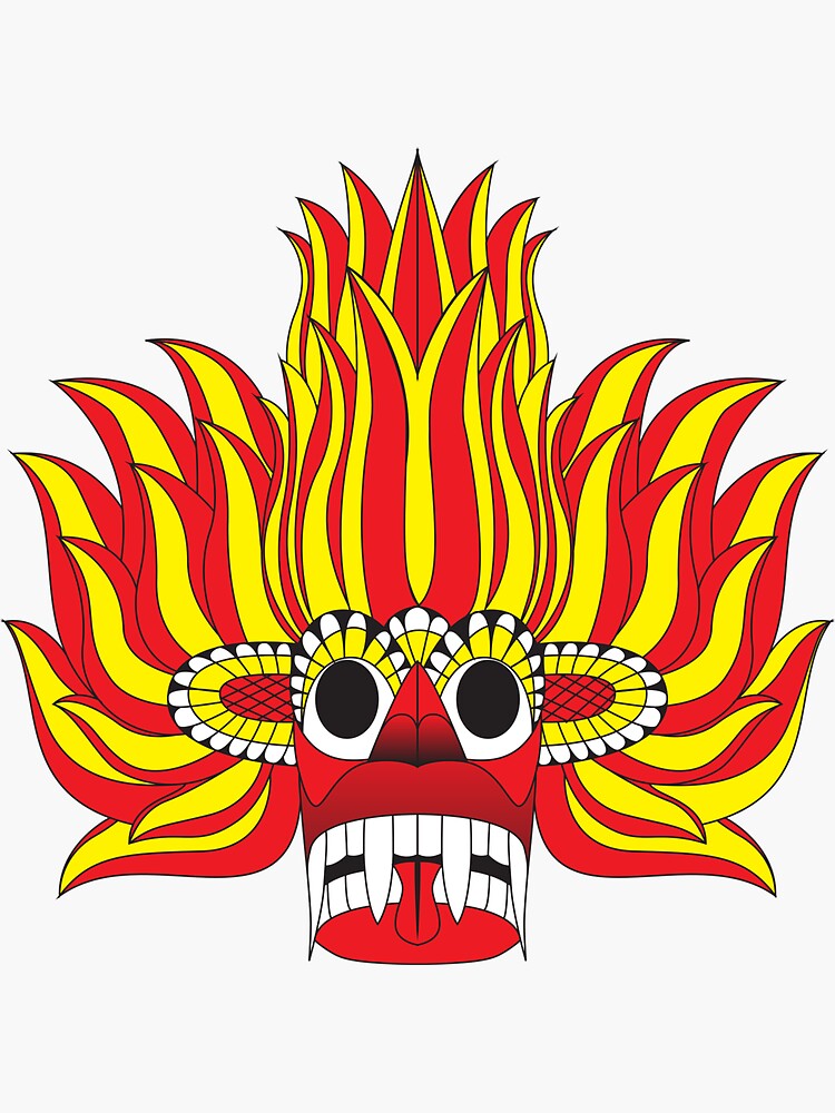 "Sri Lankan Traditional Artwork - Gara Yaka" Sticker for Sale by ...