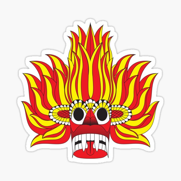 "Sri Lankan Traditional Artwork - Gara Yaka" Sticker for Sale by ...