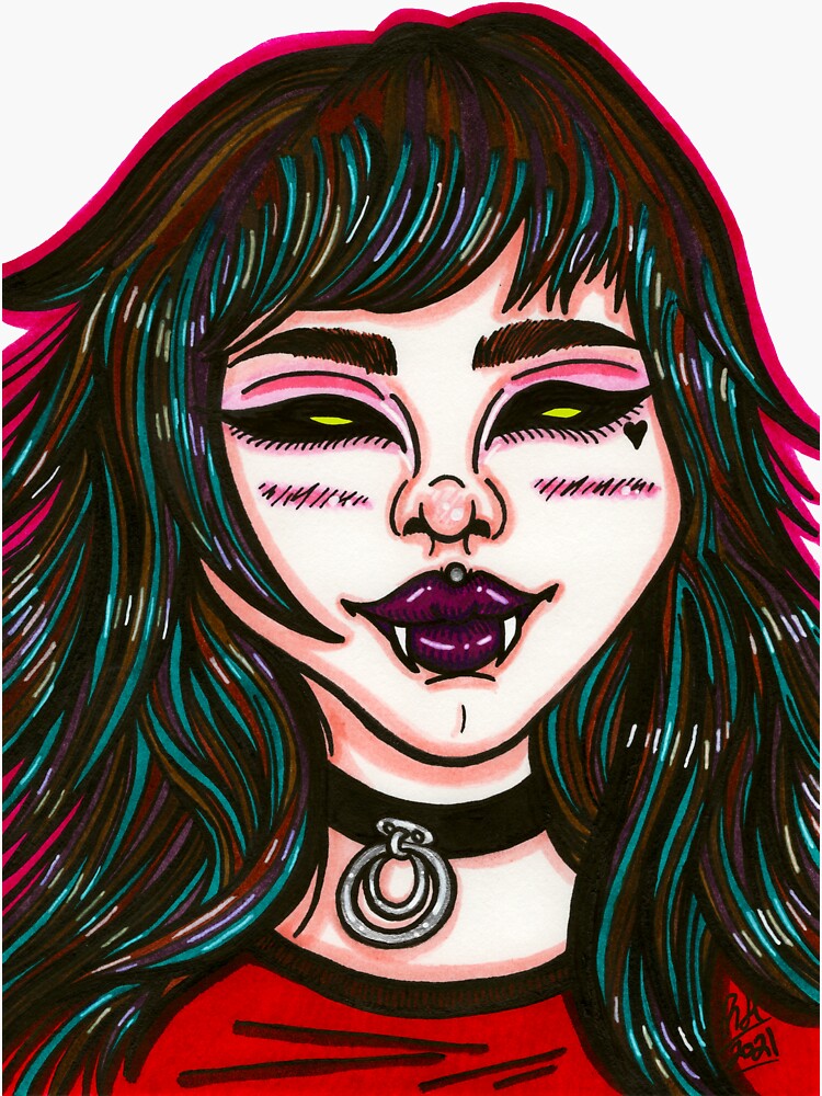 "VAMPY" Sticker for Sale by Casual-Funeral | Redbubble
