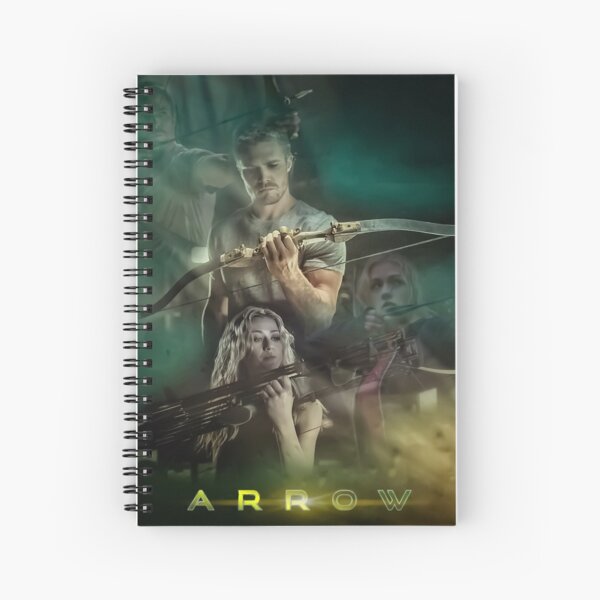 "The Arrow tv Show Shoot in the back Oliver and Mia" Spiral Notebook by ...