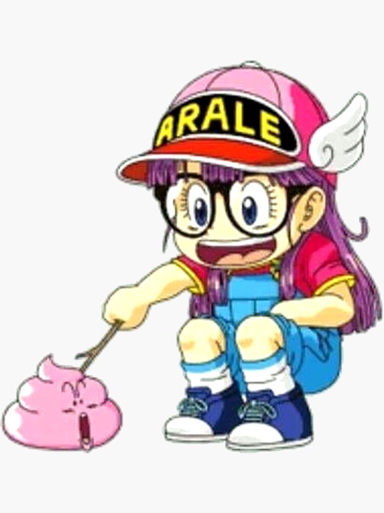 "Arale Poking Poop [Dr Slump Arale]" Sticker for Sale by CeladonRB ...