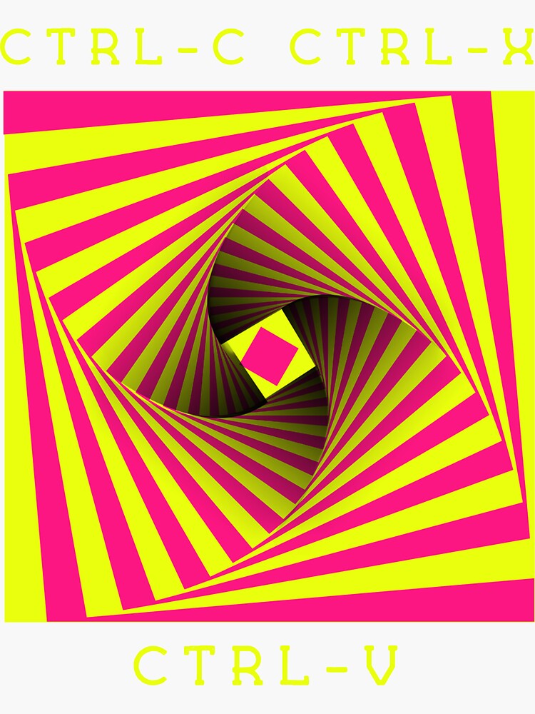 "CTRL + C & CTRL + X & CTRL + V " Sticker for Sale by OzanaC | Redbubble